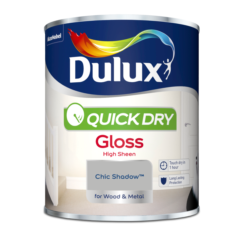 Dulux Quick Dry Gloss Paint 750ml Chic Shadow - Intu-DIY - Wallpaper ...