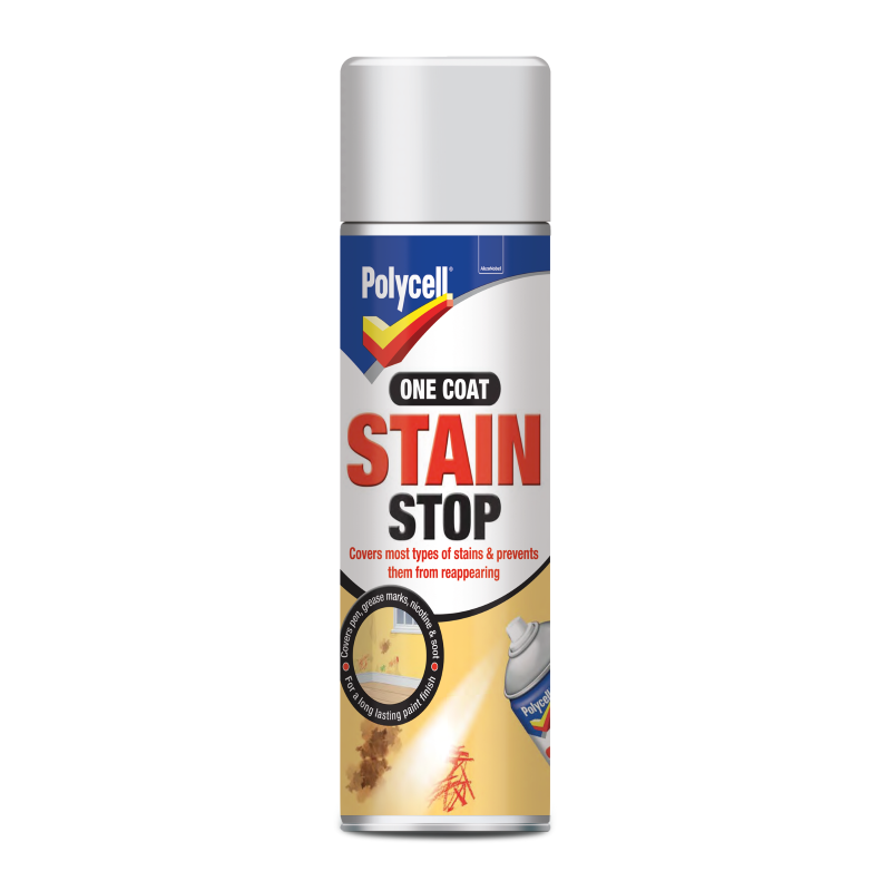 Polycell Stain Stop 250ml Aerosol - Intu-DIY - Wallpaper & Paint