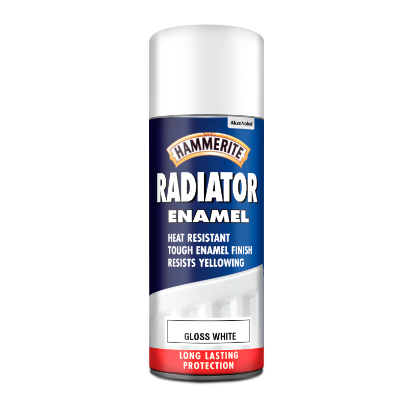 Hammerite Radiator Paint Gloss 400ml Aerosol White - Intu-DIY ...