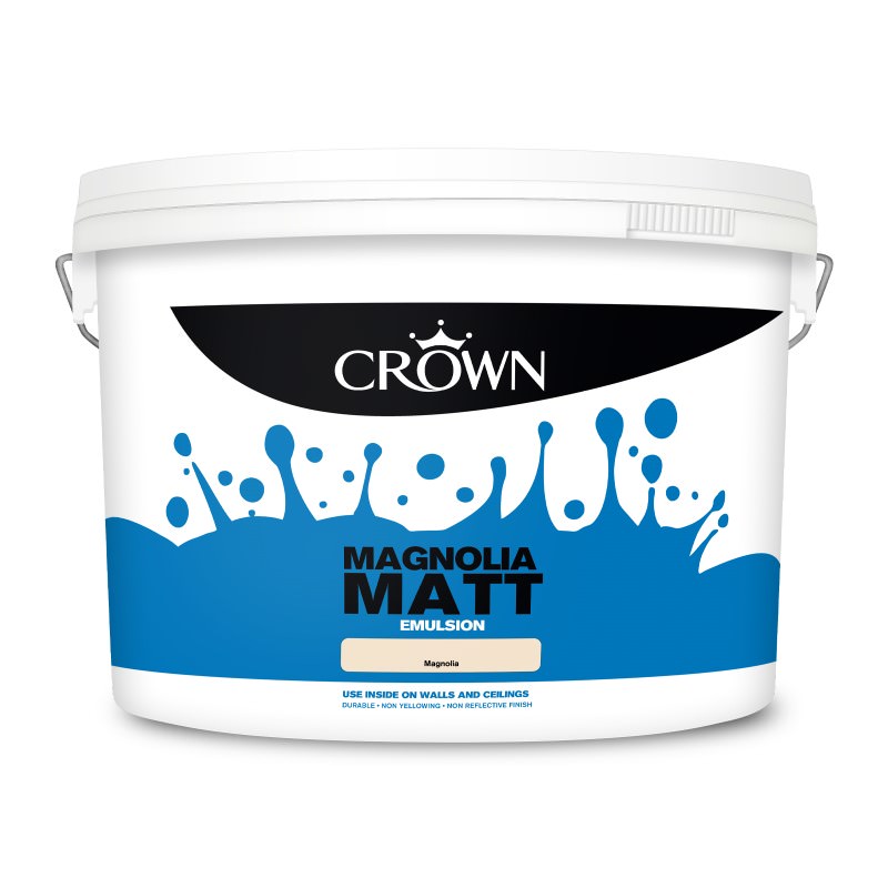 Crown 10L Matt Emulsion Paint Magnolia - Intu-DIY - Wallpaper & Paint