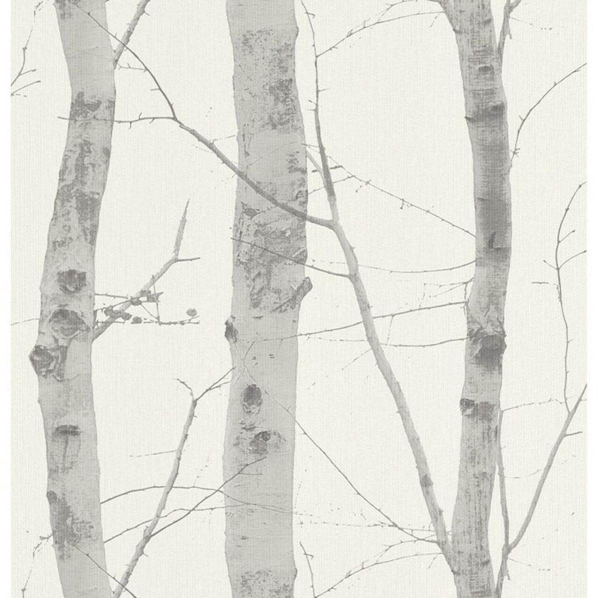 Erismann Paradisio Birch Tree Silver & Grey Wallpaper 6305-10 - Intu ...