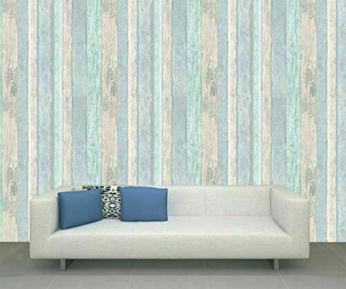 Crown Wood Panel / Board Blue Wallpaper - Intu-DIY - Wallpaper & Paint