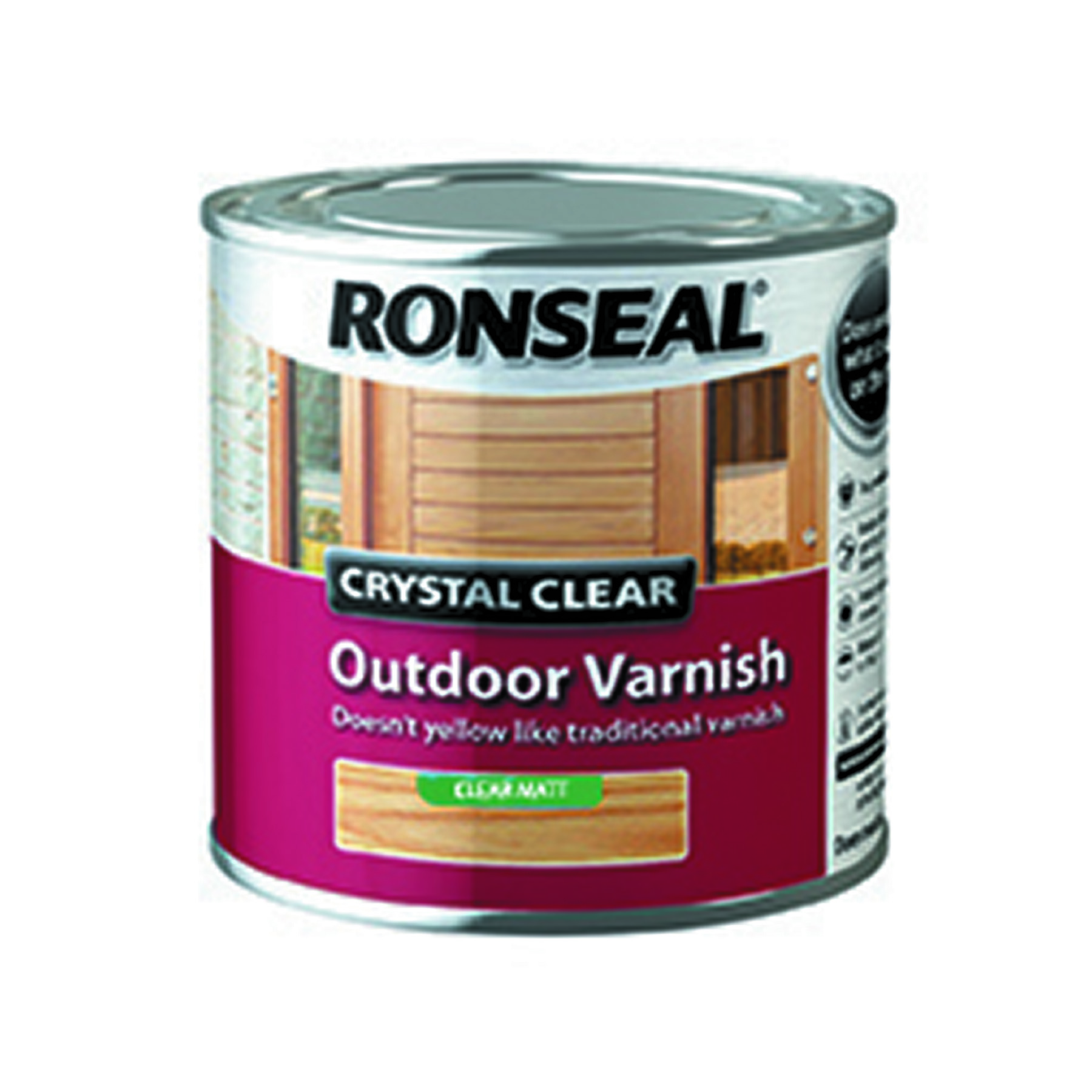Ronseal Crystal Clear Outdoor Varnish Matt 250ml - Intu-DIY - Wallpaper ...