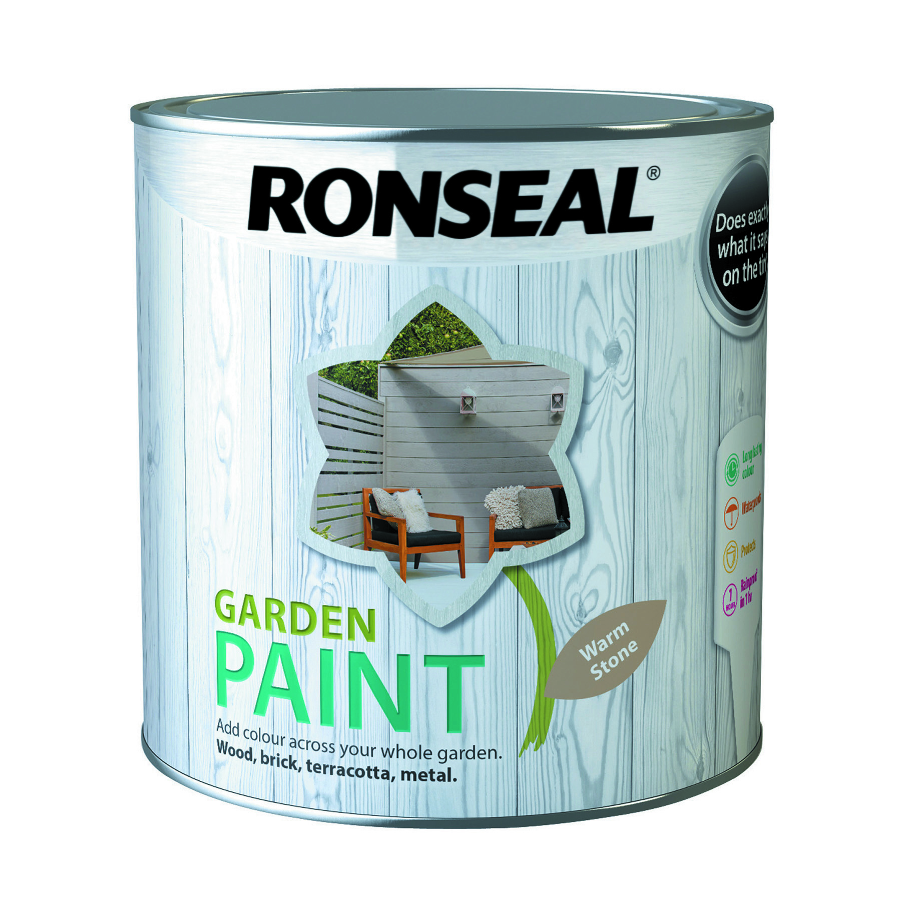 Ronseal Outdoor Garden Paint 2.5L Warm Stone - Intu-DIY - Wallpaper ...