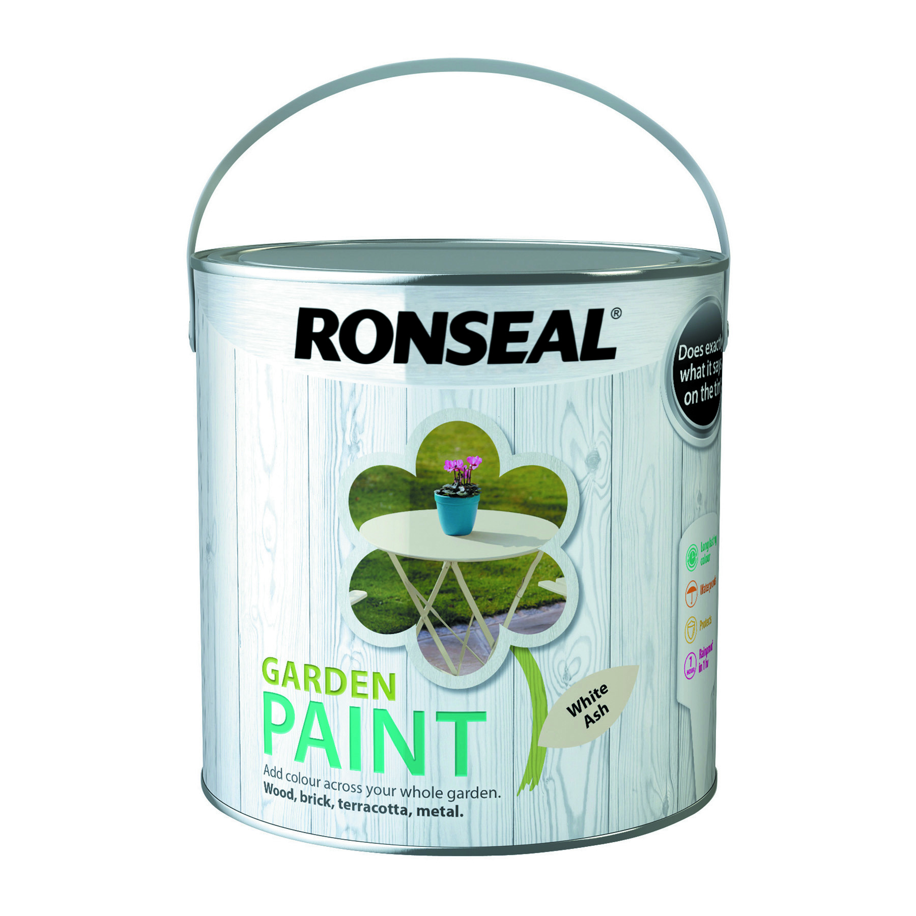 Ronseal Outdoor Garden Paint 2.5L White Ash - Intu-DIY - Wallpaper ...
