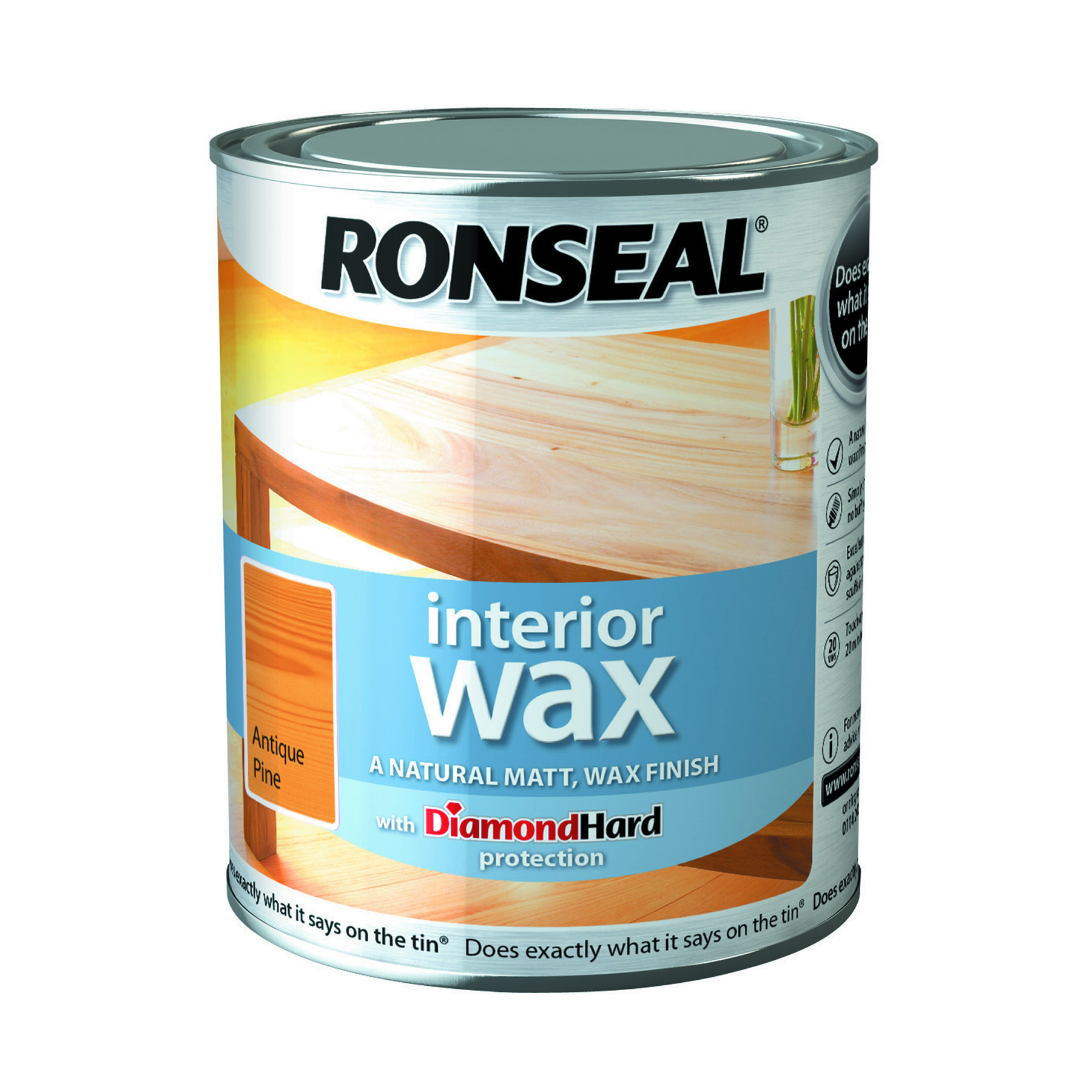 Ronseal Interior Wood Wax 750ml Antique Pine - Intu-DIY - Wallpaper ...