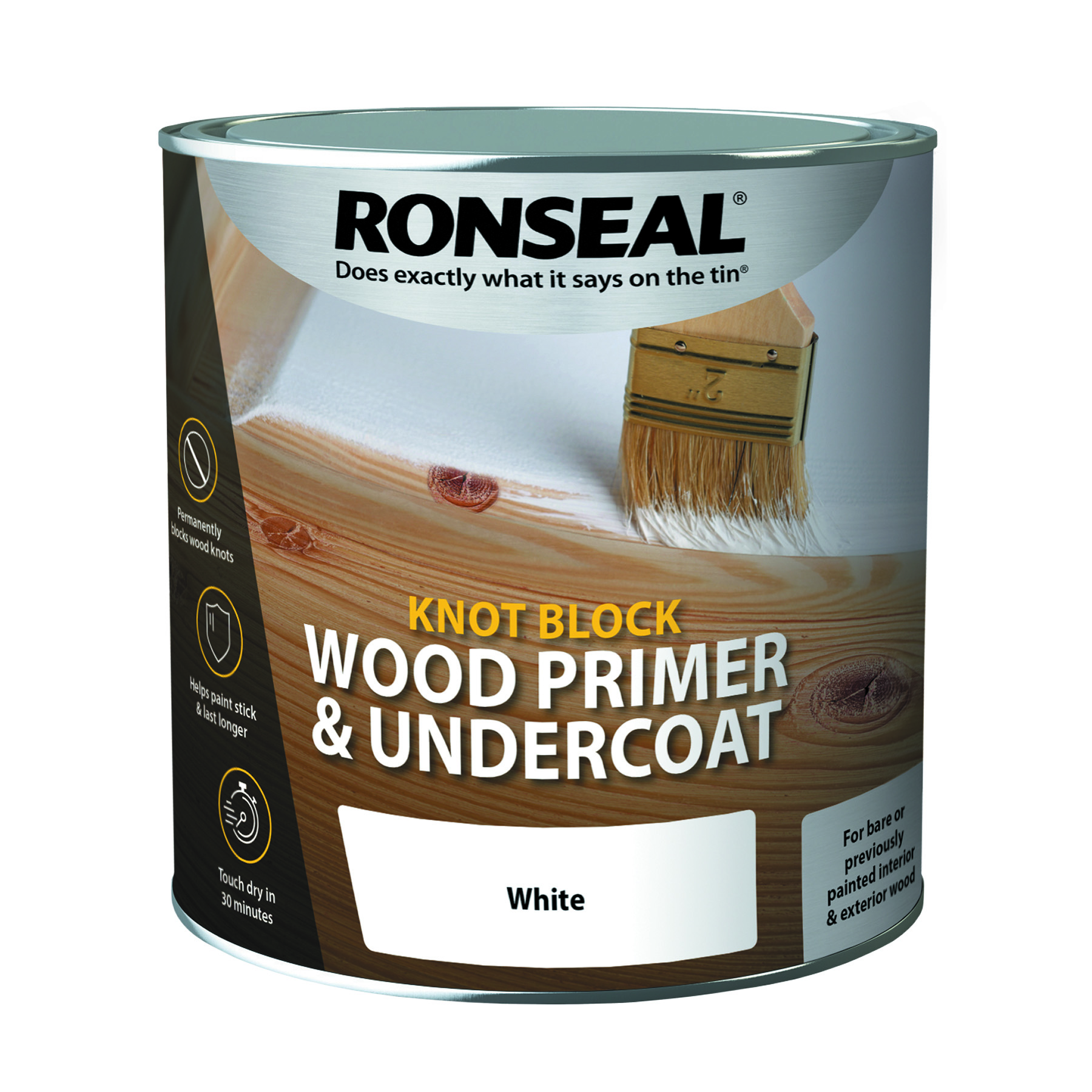 Ronseal Knot Block Wood Primer and Undercoat White 2.5L - Intu-DIY ...