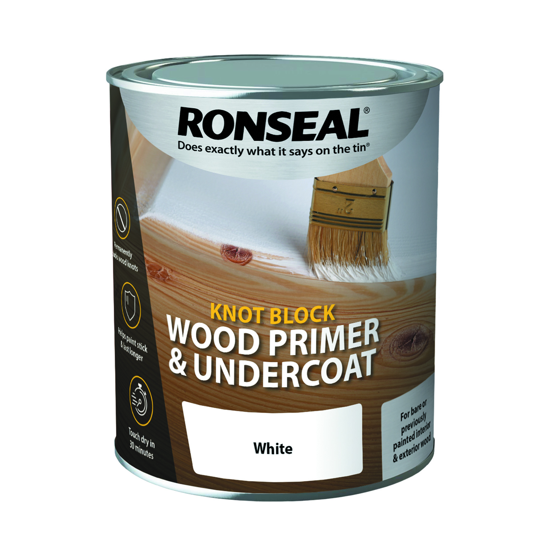 Ronseal Knot Block Wood Primer and Undercoat White 750ml - Intu-DIY ...