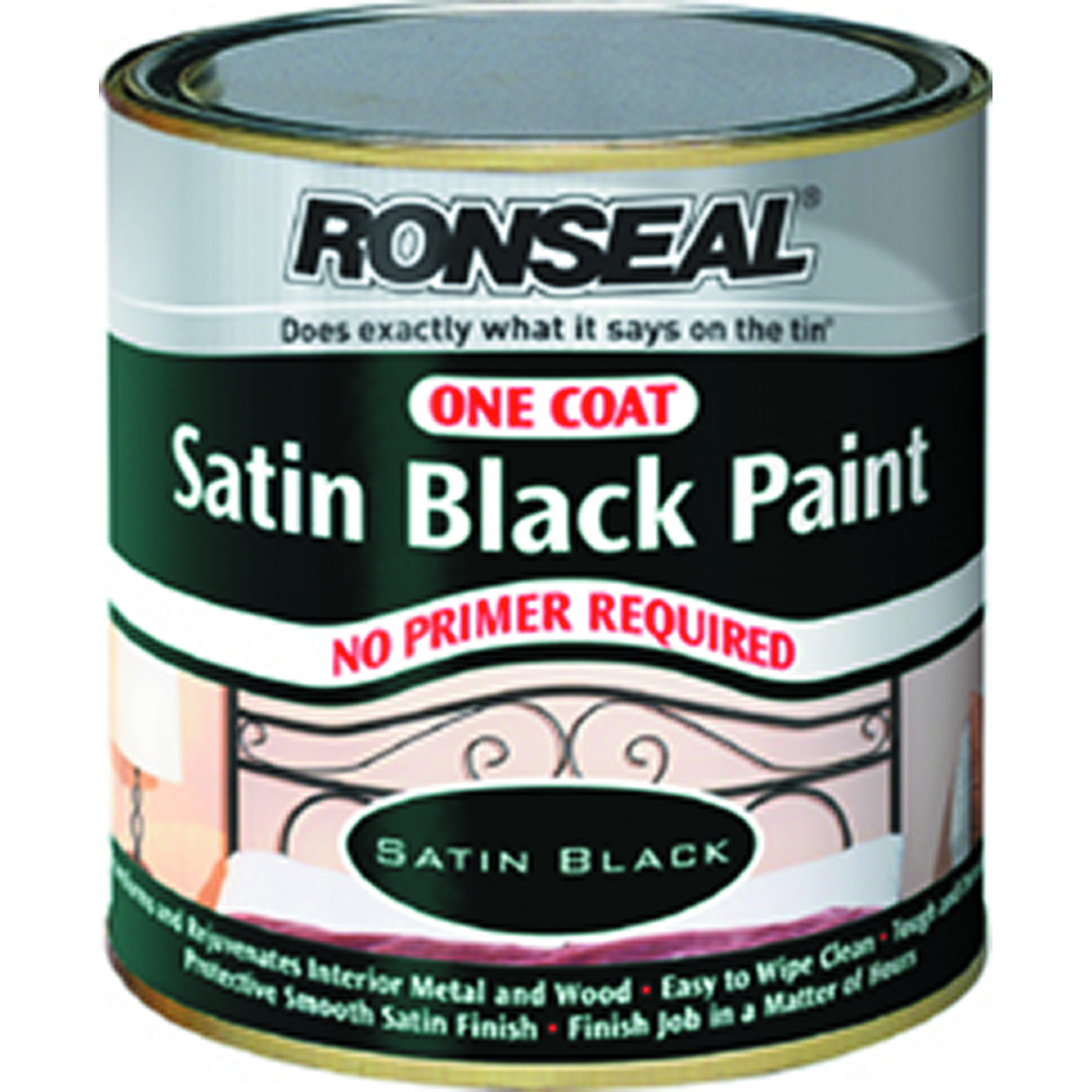 Ronseal One Coat Interior Satin Black Paint 250ML - Intu-DIY ...