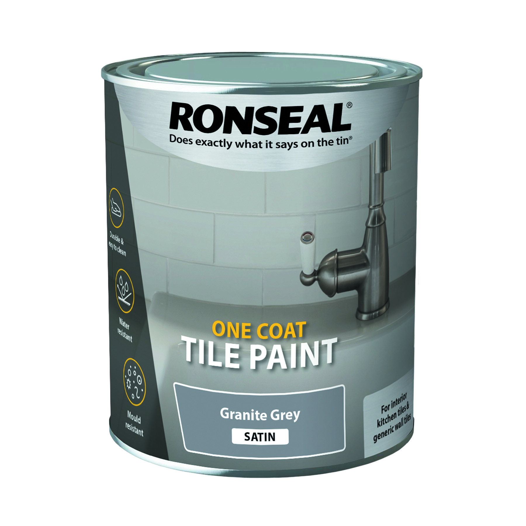 Ronseal One Coat Tile Paint Granite Grey 750ml - Intu-DIY - Wallpaper ...