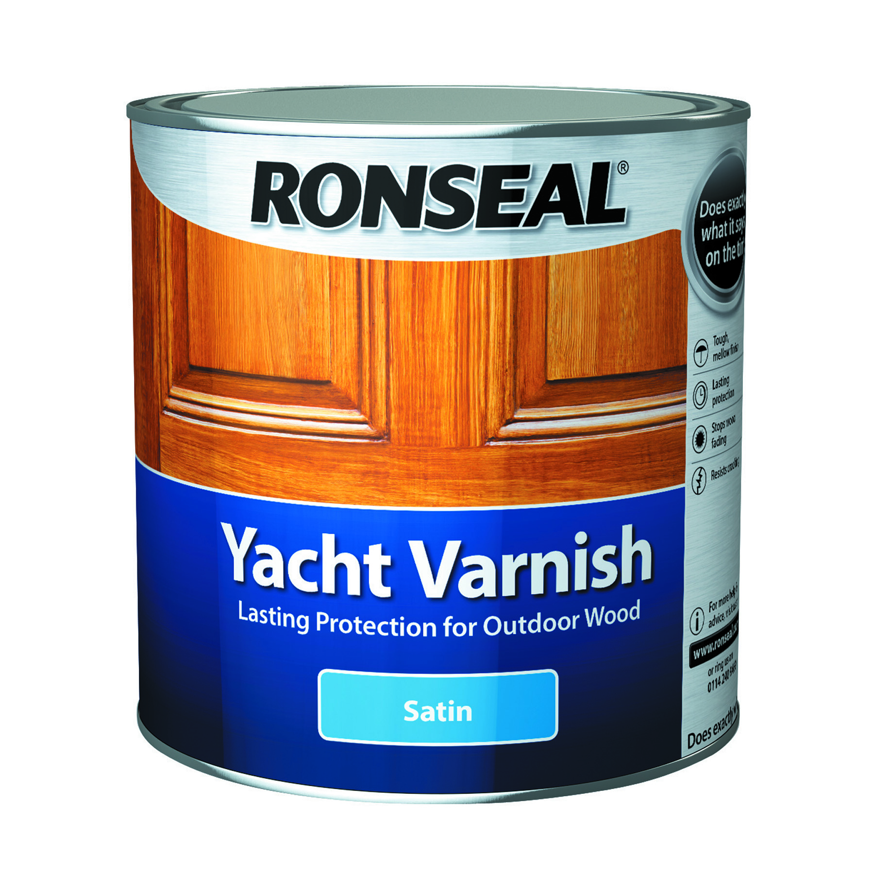 Ronseal Exterior Yacht Varnish Clear Satin 2.5L - Intu-DIY - Wallpaper ...