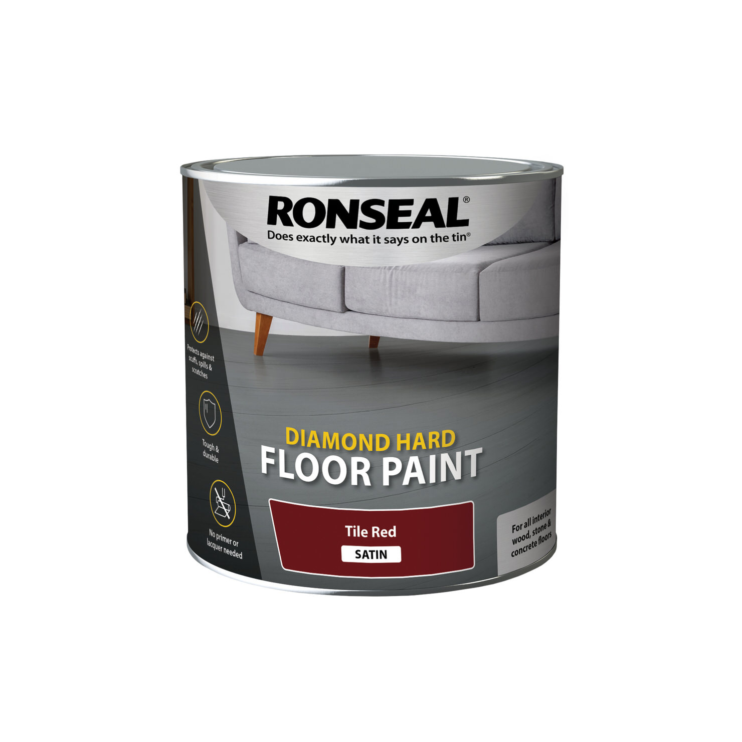 Ronseal Diamond Hard Floor Paint Satin 2.5L Tile Red - Intu-DIY ...