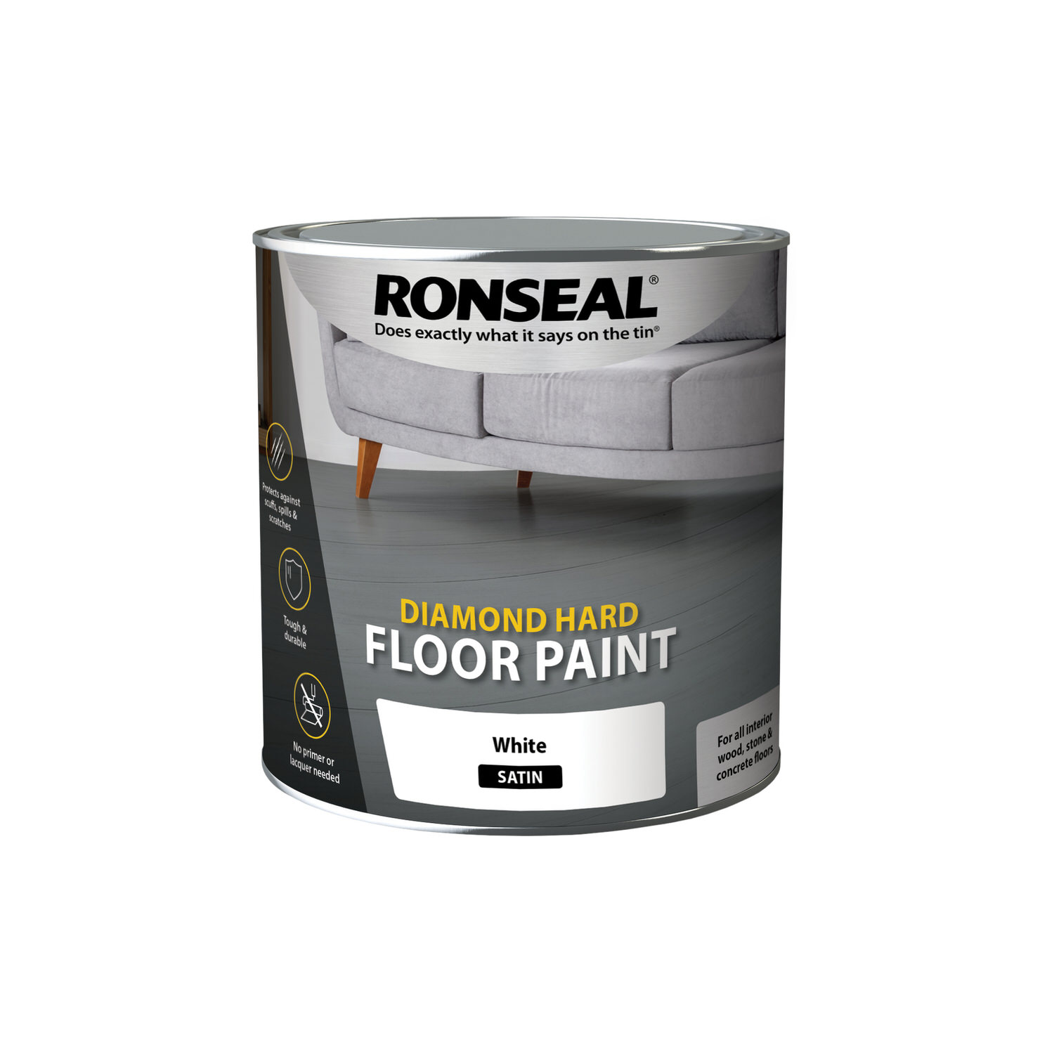 Ronseal Diamond Hard Floor Paint Satin 2.5L White - Intu-DIY ...