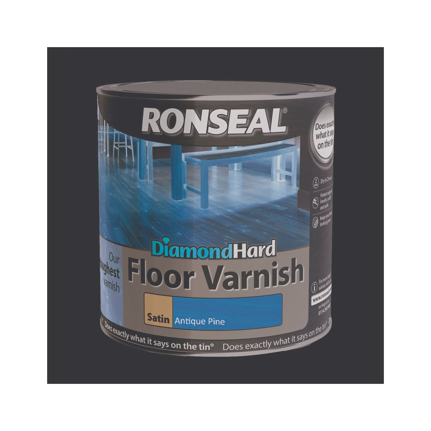 Ronseal Diamond Hard Floor Varnish Antique Pine Satin 2.5L - Intu-DIY ...
