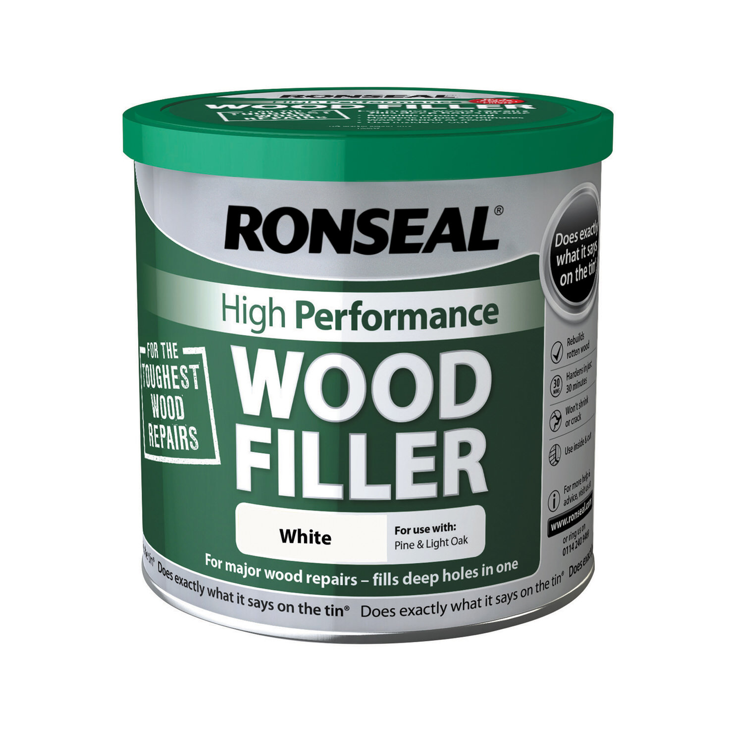 Ronseal High Performance Wood Filler White 550g - Intu-DIY - Wallpaper ...