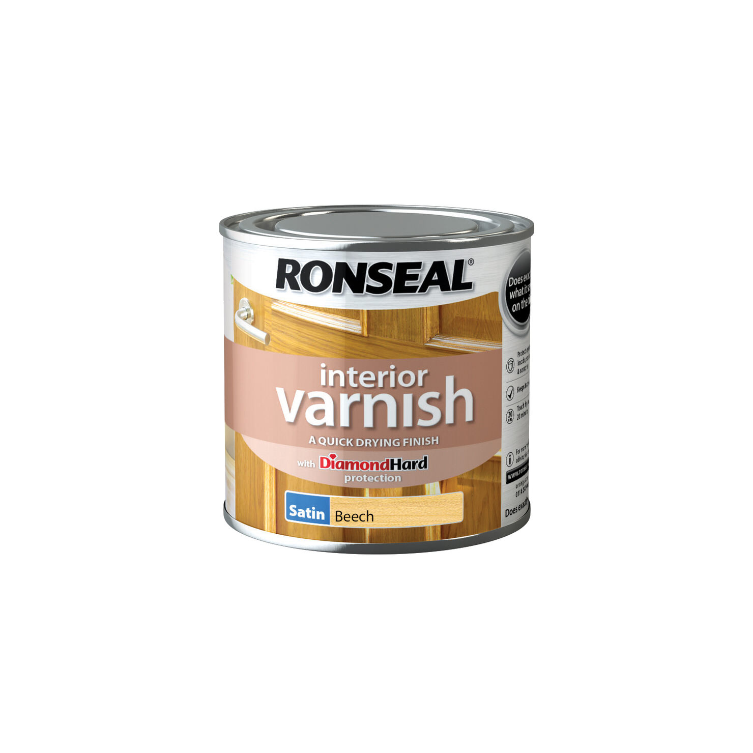 Ronseal Quick Dry Satin Interior Varnish 250ml Beech - Intu-DIY ...