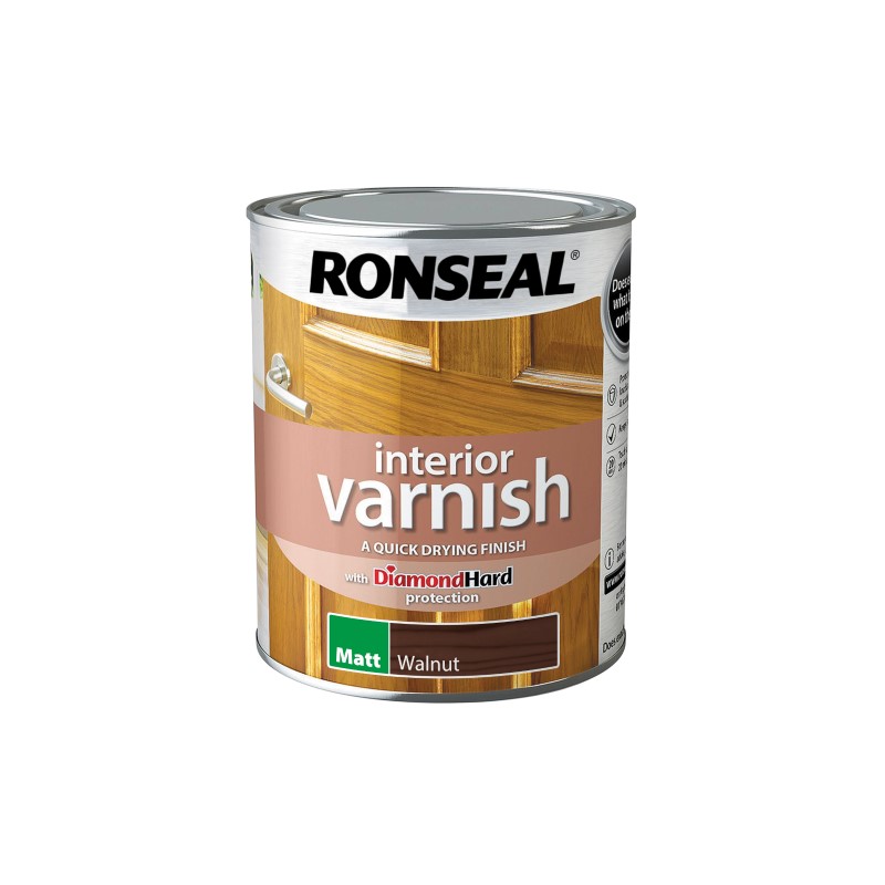 Ronseal interior Varnish diamond hard WALNUT 750ML MATT - Intu-DIY ...