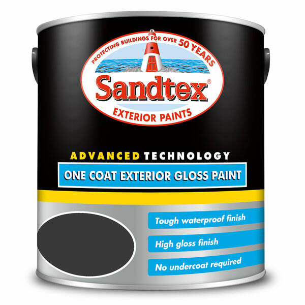 Sandtex 1Coat Exterior Gloss 2.5L - Black - Intu-DIY - Wallpaper ...
