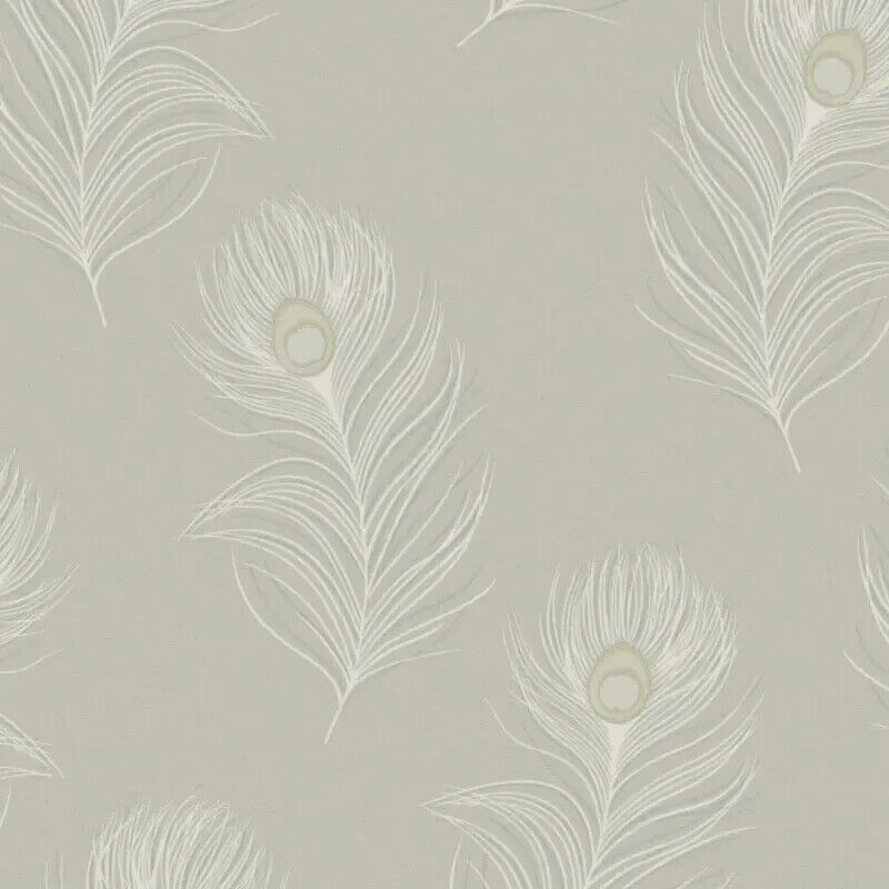 Holden Decor Italian Peacock Feather Quill Sage Green Metallic ...