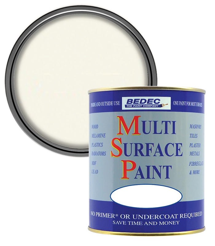BEDEC 750ML Multi Surface Paint Satin Old White - Intu-DIY - Wallpaper ...